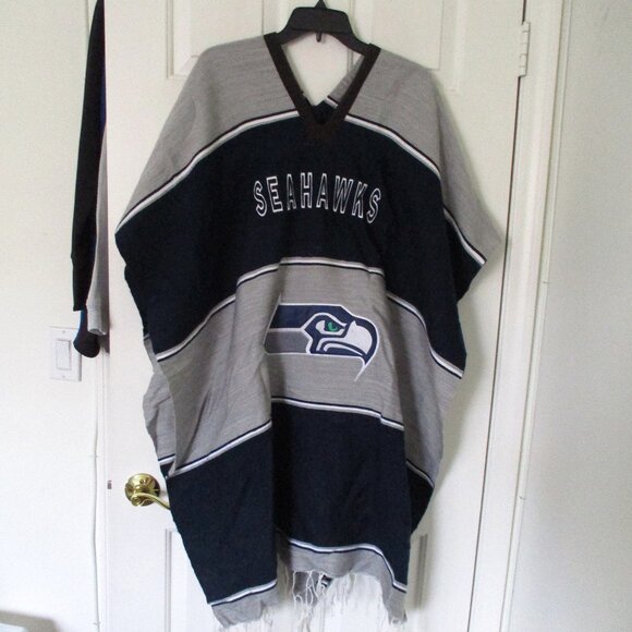 Sweaters | Nfl Seattle Seahawks Custom Cotton Poncho Serape New One ...